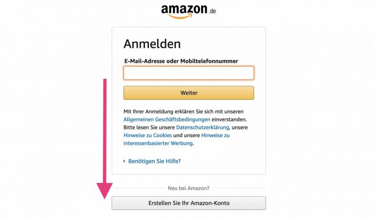 Amazon Neuanmeldung: Konto ertellen: So gehts! - Blogseite.com