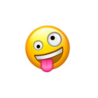 🤪 Smiley streckt die Zunge raus schiefer Kopf - Blogseite.com