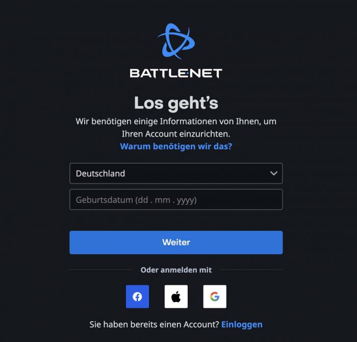 Battle Net Account erstellen: So gehts - Blogseite.com