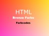HTML: Bronze Farbe HEX - Farbcode 🌈 - So gehts - Blogseite.com