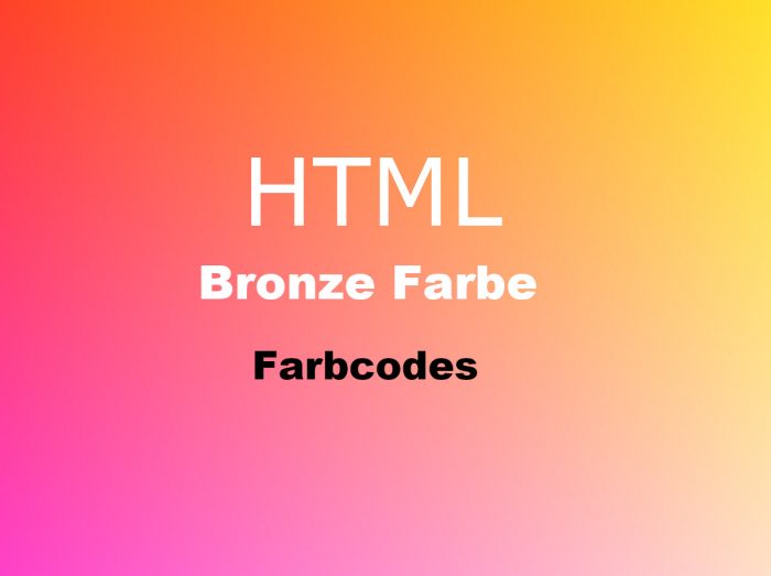 bronze farbcode html Archive - Blogseite.com