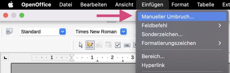 OpenOffice: Nur eine Seite im Querformat - So gehts - Blogseite.com