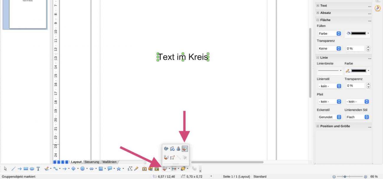 OpenOffice: Text im Bogen schreiben - So gehts! - Blogseite.com 💬