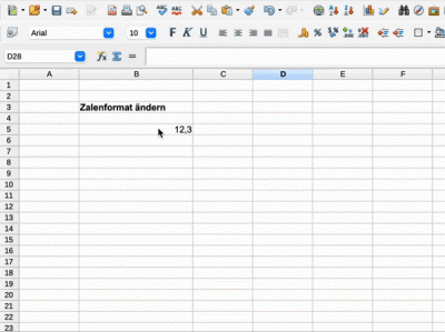 OpenOffice: Zahlenformat ändern - So gehts - Blogseite.com