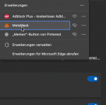 Microsoft Edge: Erweiterung in Symbolleiste anzeigen - Blogseite.com