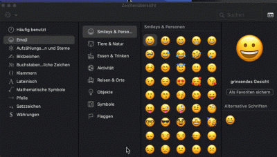 MAC: Shortcut für Smileys und Sonderzeichen - Blogseite.com